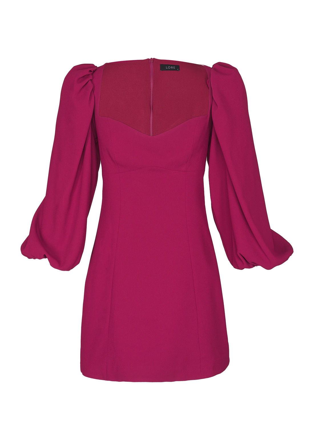 Vestido Curto Crepe Satin - Cherry - LORE